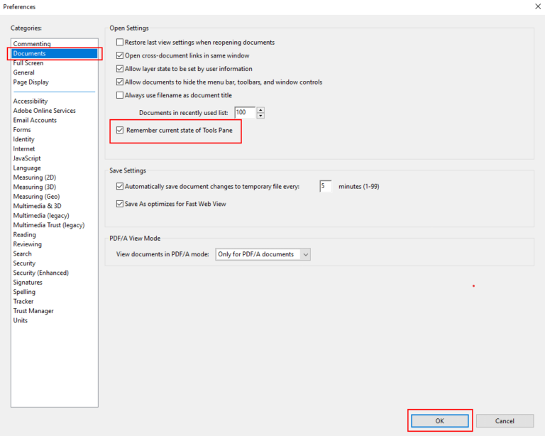 Adobe Reader and the Tools Pane | Busix Documentation
